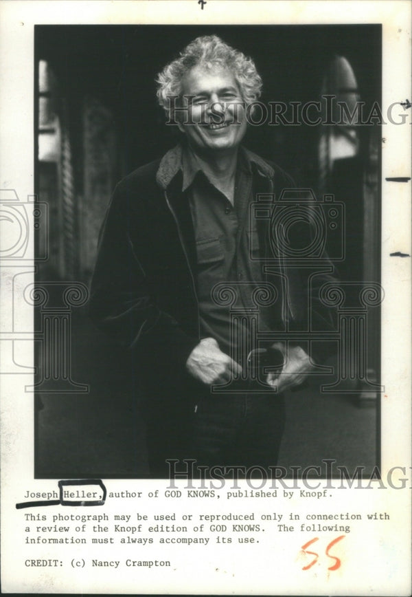 1984, Knopf Author Joseph Heller God Knows- RSA91697 - Historic Images
