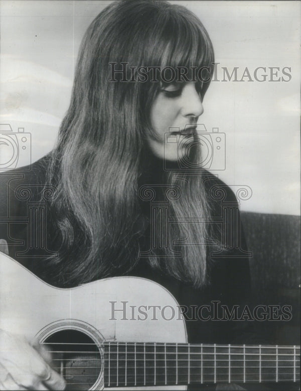 Folk Singer Hester Playing Guitar - Historic Images