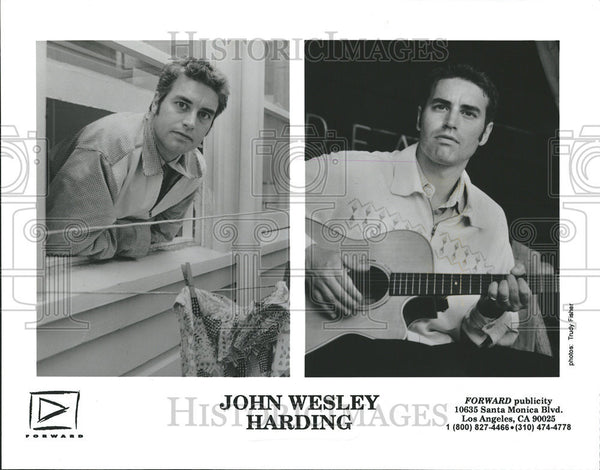 1996 Press Photo Wesley Stace John Harding singer songwriter author po ...