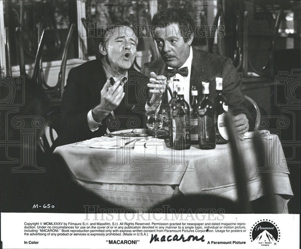 1985 Press Photo Jack Lemmon Marcello Mastroianni stars Macaroni movie ...