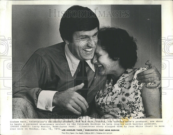 1976 Press Photo Graham And Treena Kerr Of The Galloping Gourmet ...