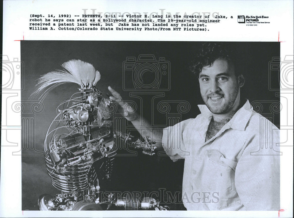 1992 Press Photo Engineer Victor Lang - Historic Images