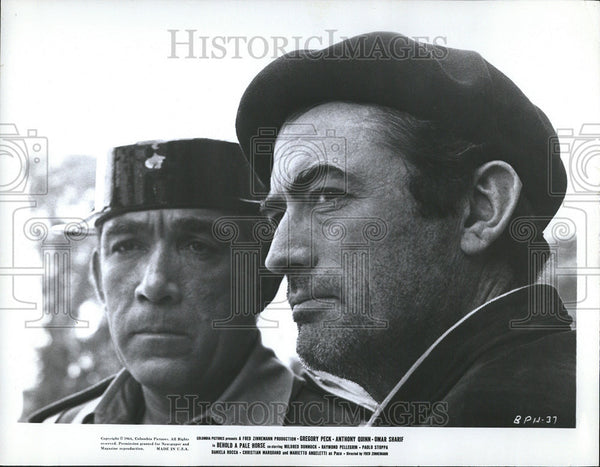 Press Photo Actors Anthony Quinn, Gregory Peek In Behold A Pale Horse ...