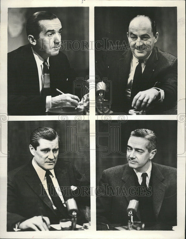 1957 Press Photo Edward Murrow CBS Newsmen New York Television Year Cr ...