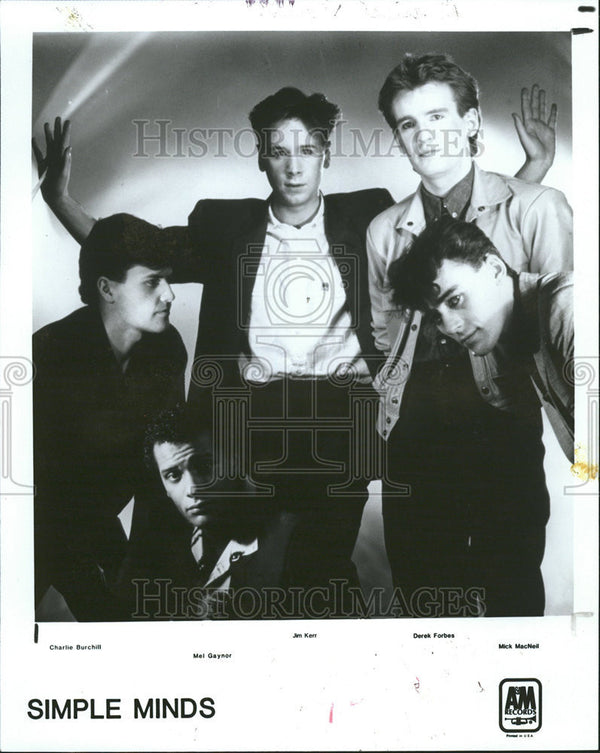 1986 Press Photo Simple Minds Rock Band - Historic Images