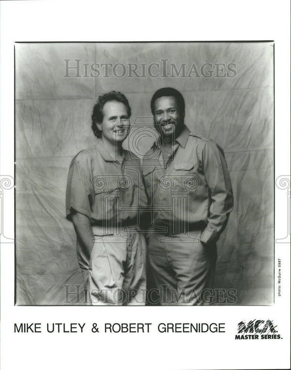 1987 Press Photo Michael Utley & Robert Greenidge Coral Reefer Band Mu ...