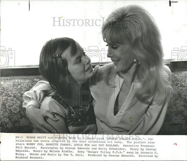 1978 Press Photo Susan Swift, Barbara Eden, Harper Valley P.T.A ...