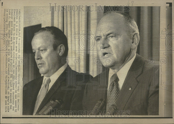 1972 Press Photo Louis Patrick Gray III Nixon Loyalist Director FBI ...