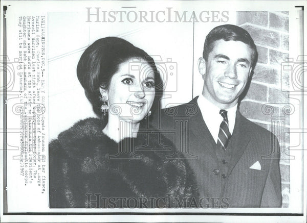 1967 Press Photo Finance Lynda Johnson Marine Captain Charles Robb Har ...