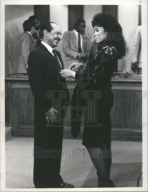 1988 Press Photo Sherman Hemsley Jackee star Amen movie scene NBC Tele ...