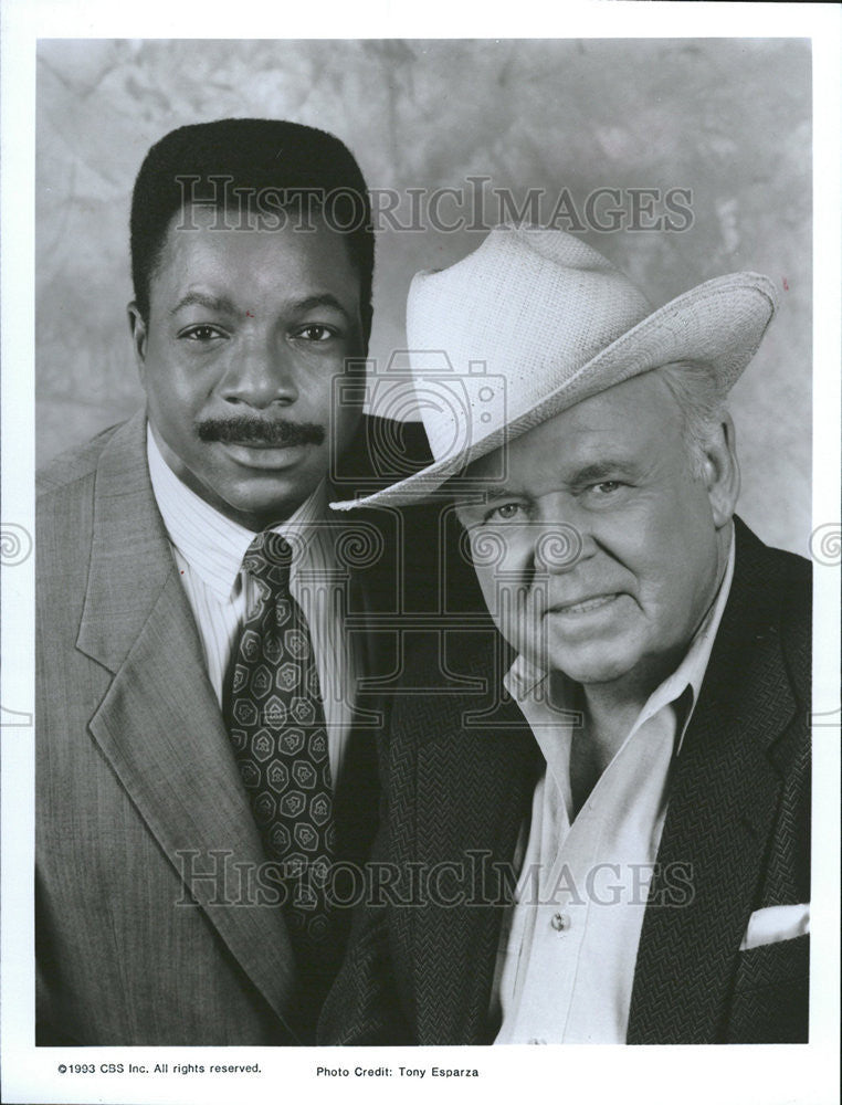 Press Photo Carrol O'Conner Carl Weathers Actors - Historic Images