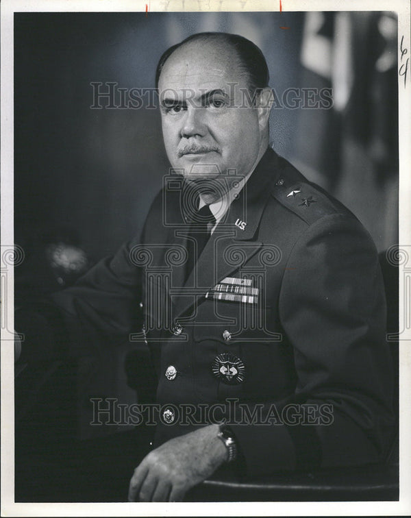 1969 Press Photo Major General Ethan Chapman NORAD Chief Staff Colorad ...