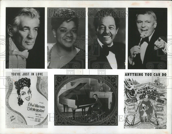 1988 Press Photo Irving Berlin Leonard Bernstein Nell Carter Billy Eck ...