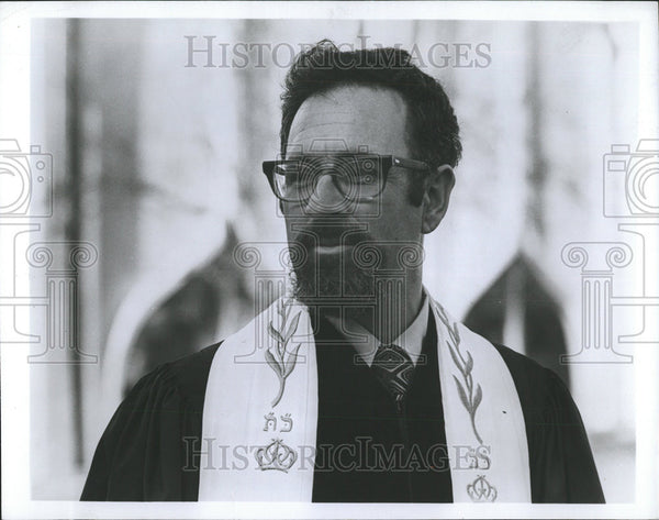 1973 Press Photo Jewish Chicago Rabbi Priest Church Religion Herbert B ...