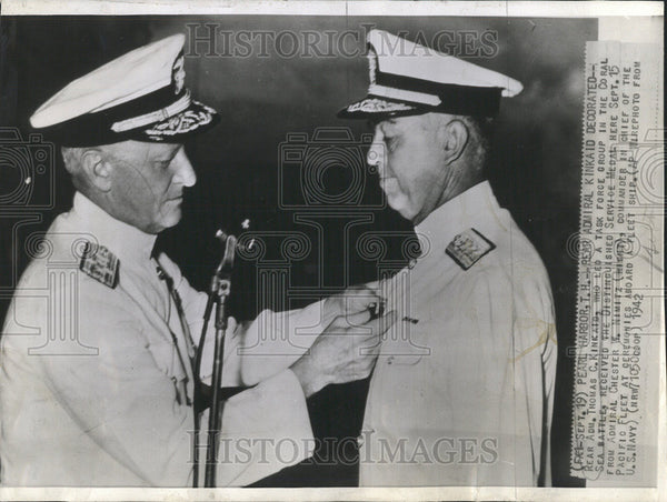 1942 Press Photo Rear Adm Thomas C Kinkaid US Naval Force - Historic Images