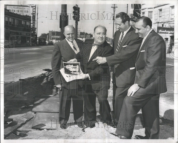 1956 Press Photo Abraham Lincoln Memorial Commission Leo Lerner John H ...