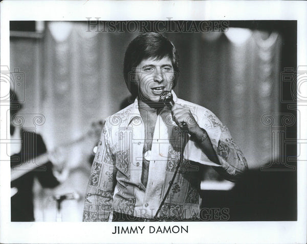 1976 Press Photo Dynamic Singer Jimmy Damon Performs in the Coco Loco ...
