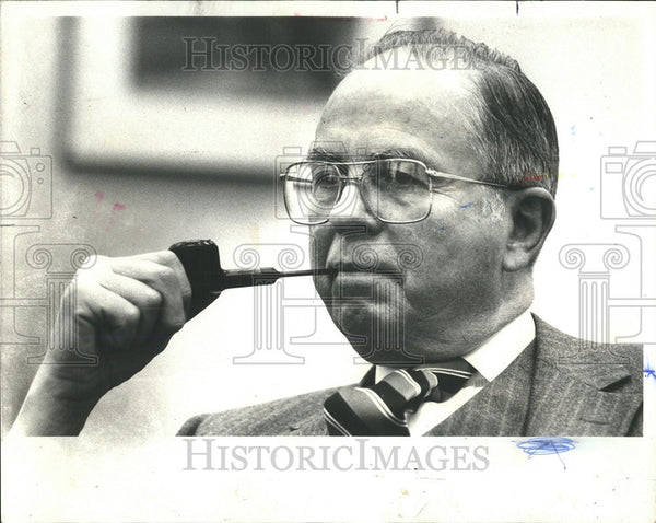 1980 Press Photo Tom Ayers Chairman Edison James O'Connor statue socia ...