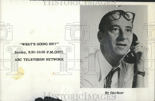 1954 Press Photo Cliff Norton Gene Raymond Hy Gardner Whats Going On m ...