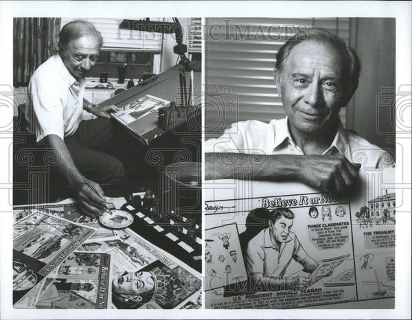 1982 Press Photo Artist Walter Frehm On TV Show "Ripley's Believe It O ...