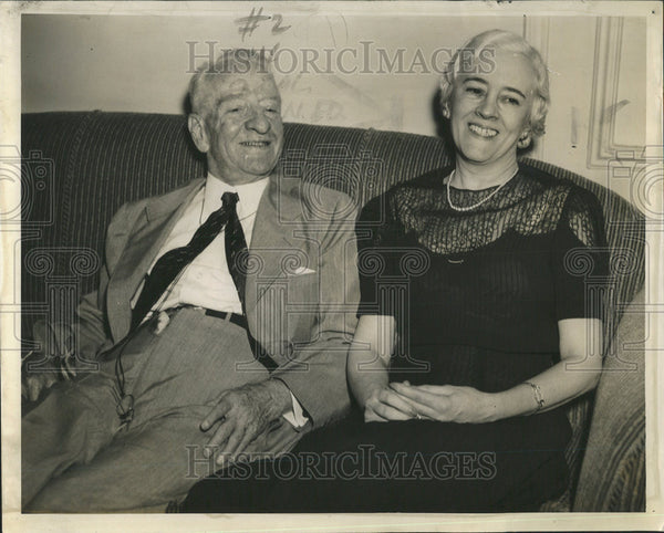 1940 Press Photo US Senator Carter Glass wife suite Blackstone Hotel S ...