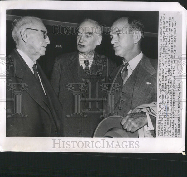 1956 Press Photo Senator Walter George Chairman Foreign Committee Will ...
