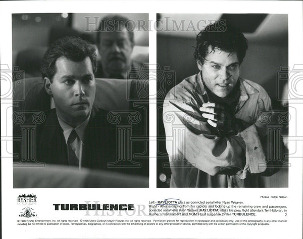 1996 Press Photo Ray Liotta Actor Ryan Weaver Turbulence - Historic Images