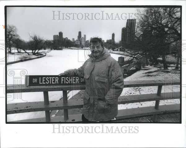 1993 Press Photo Dr. Lester Fisher Has Street Named After Him ...