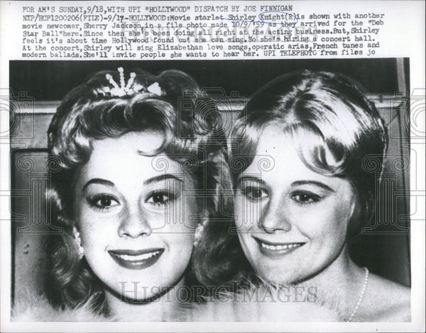 1959 Press Photo Hollywood starlet Knight movie newcomer Sherry Jackso ...