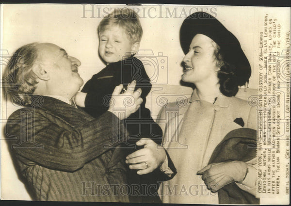 1940 Press Photo Ludwig Lewisohn James Elias Edna Manley - Historic Images