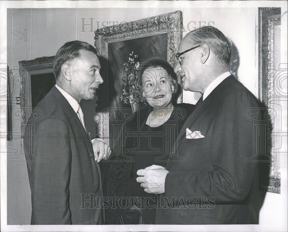 1961 Press Photo William Findlay Mr Mrs Allan McNab Open Gallery Shera ...