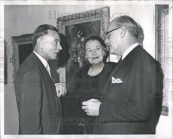 1961 Press Photo William Findlay Mr Mrs Allan McNab Open Gallery Shera ...