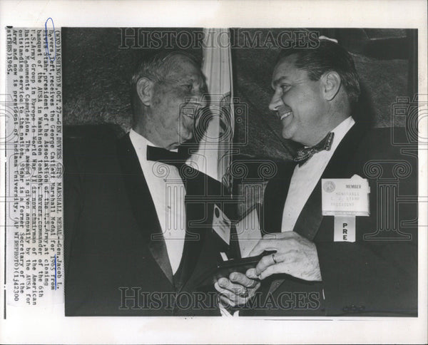 1965 Press Photo General Jacob Devers Elvis Stahr George Catlett Marsh ...