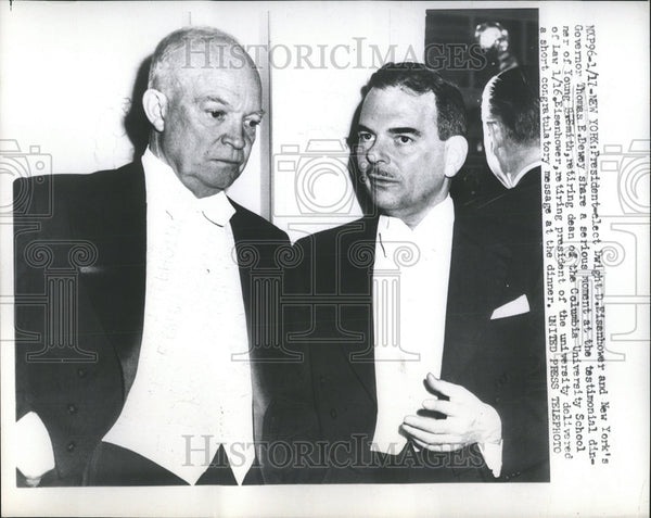 Press Photo Columbia University New York Dwight Eisenhower Thomas Dewe ...