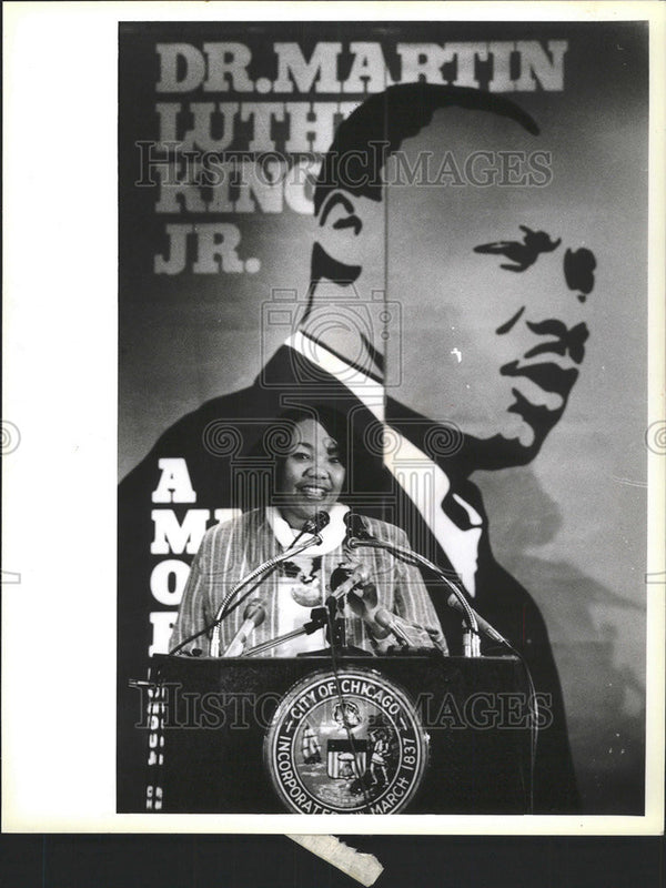 1986 Press Photo Dr Martin Luther king Jr Golanda King Honor - Historic ...