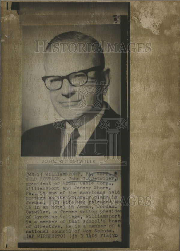 1970 Press Photo John Detwiler President Alcan Cable Corporation Penns ...