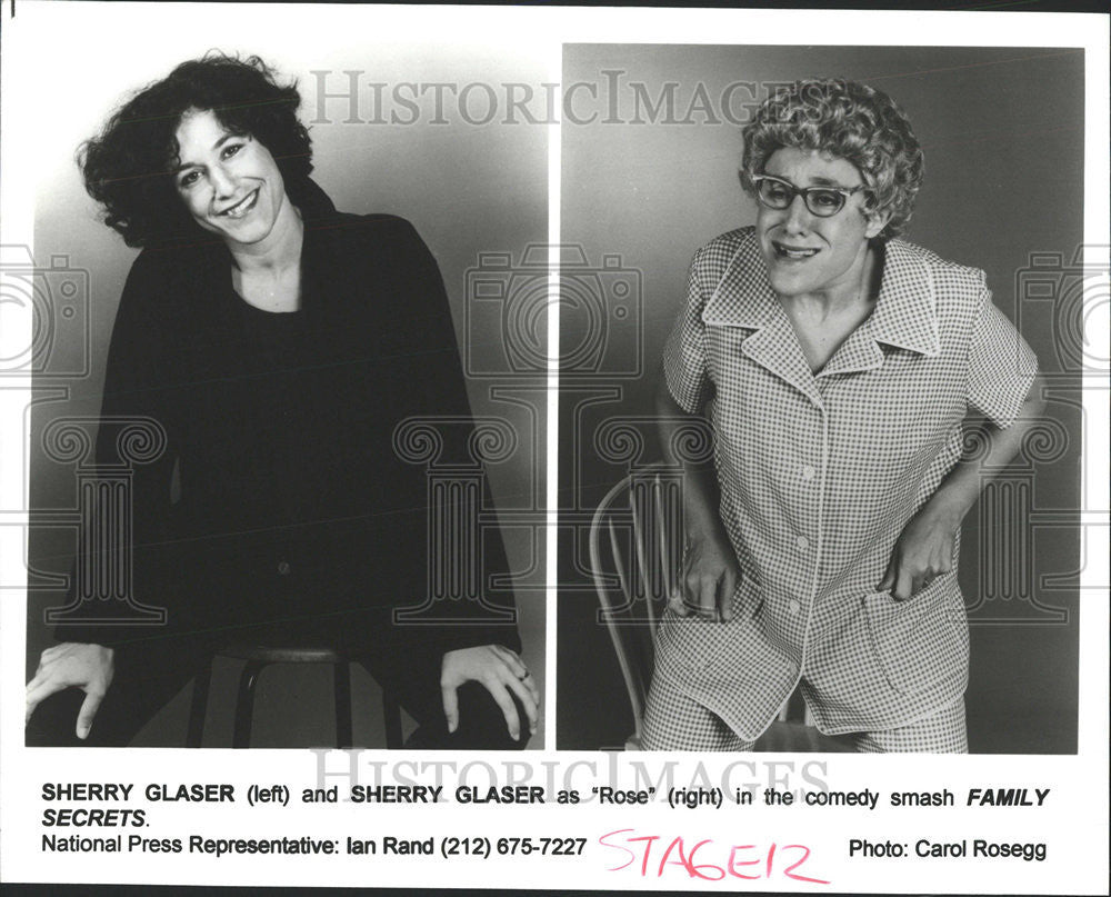 1995 Press Photo Sherry Glaser Rose comedy smash Family Secrets - Historic Images