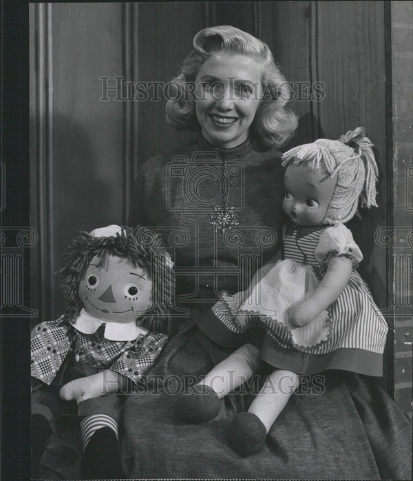 1955 Press Photo Angel Casey American Television Children Show Host Pl ...