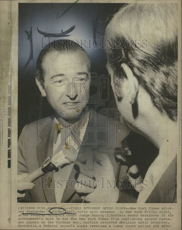 1974 Press Photo New York Times Attorney Alexander M. Bickel - Historic ...