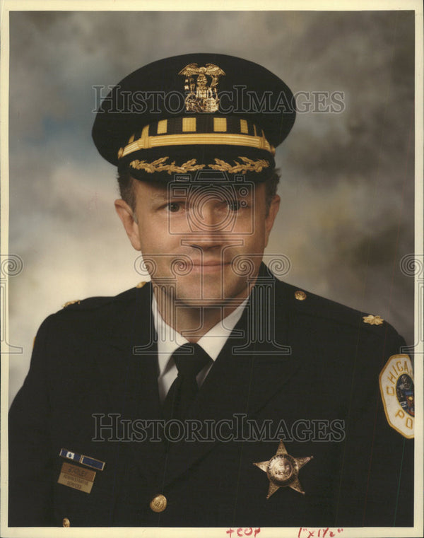 1992 Press Photo Joseph Beazley Chicago Police Veteran Joliet Force Ch ...
