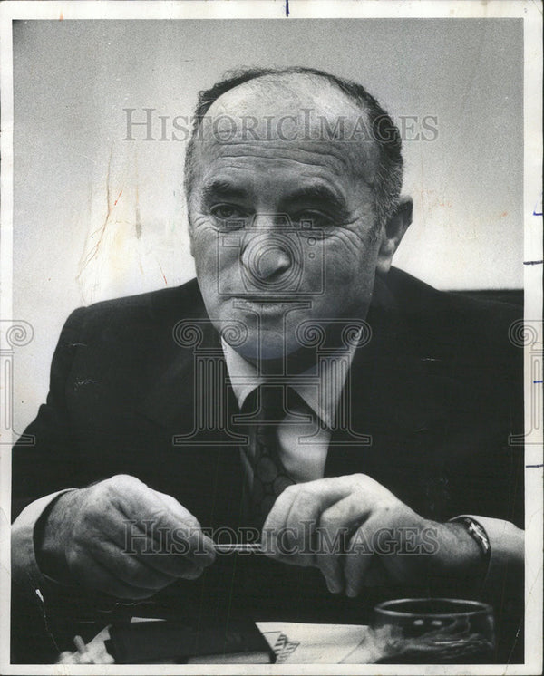 1975 Press Photo Ehud Avriel Israel Consul General Midwest Chicago ...