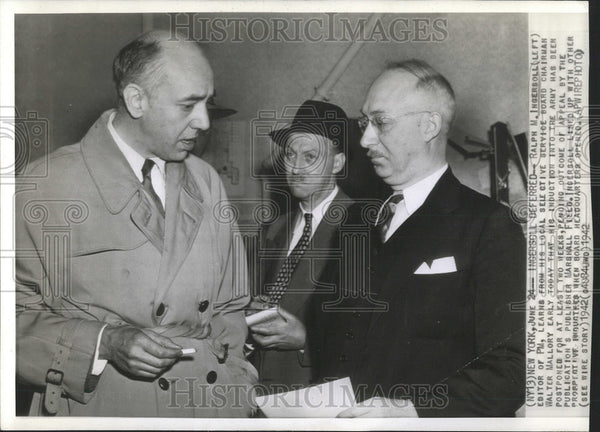 1942 Press Photo Ralph Ingersoll Editor PM Walter Mallory Publisher Ne ...