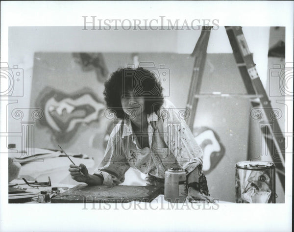 1986 Press Photo Cathy Halstead Artist Goldman Kraft Gallery Chicago ...