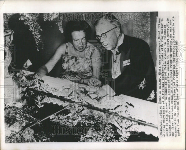 1963 Press Photo Maria Goeppert Mayer Nobel Prize Winning University C ...