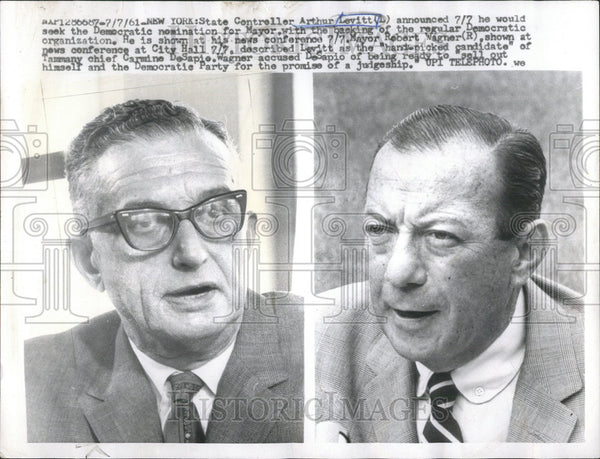 1961 Press Photo State Controller Arthur Levitt Democratic nomination ...