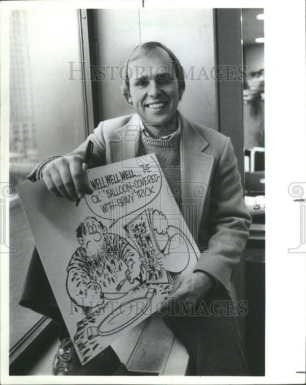 1982 Press Photo Chicago Comic Strip Artist Joe Martin Willy Ethel ...