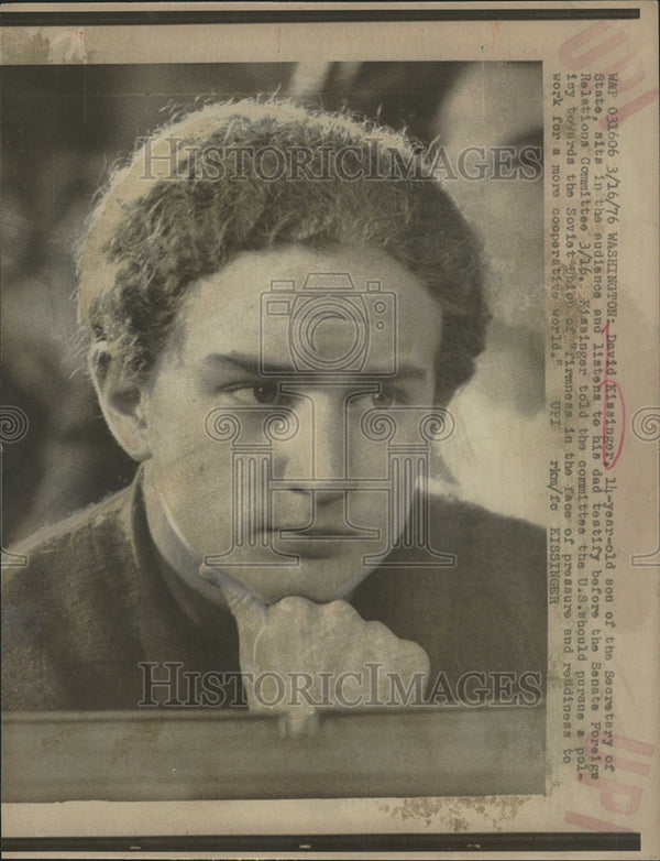 1976 Press Photo David Kissinger Son Of Secretary Of State Henry Kissi ...