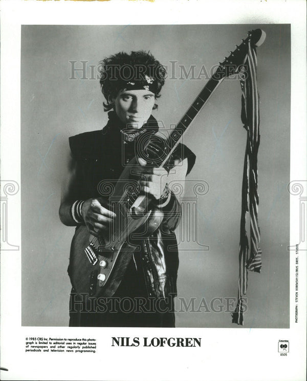 1985 Press Photo Nils Hilmer Lofgren American Rock Music Recording Art ...
