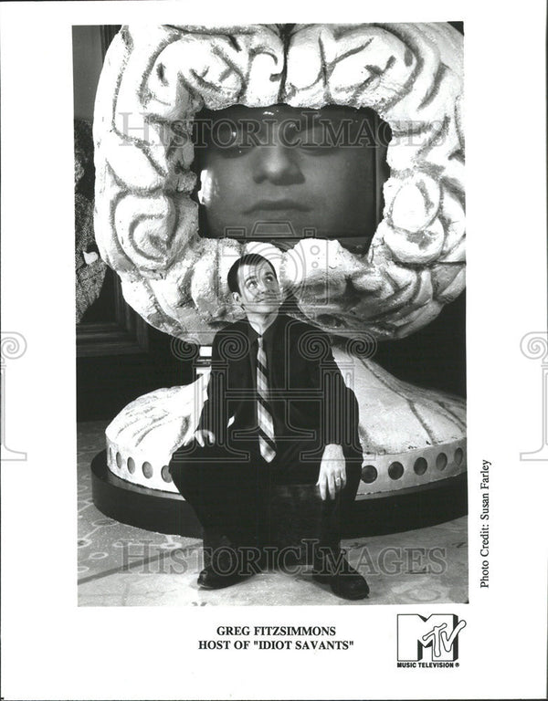 1996 Press Photo Comedian Greg Fitzsimmons Idiot Savants Host ...