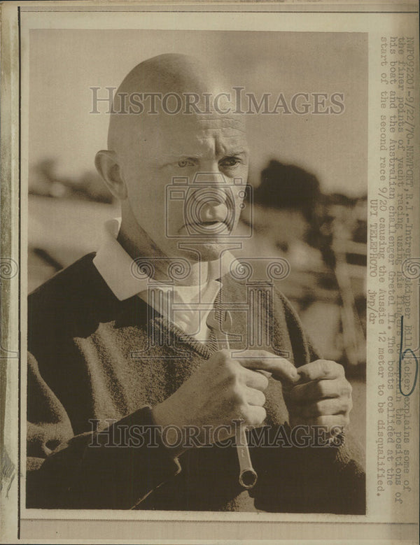 1970 Press Photo Bill Ficker Intrepid Skipper Yacht Boat Racer ...